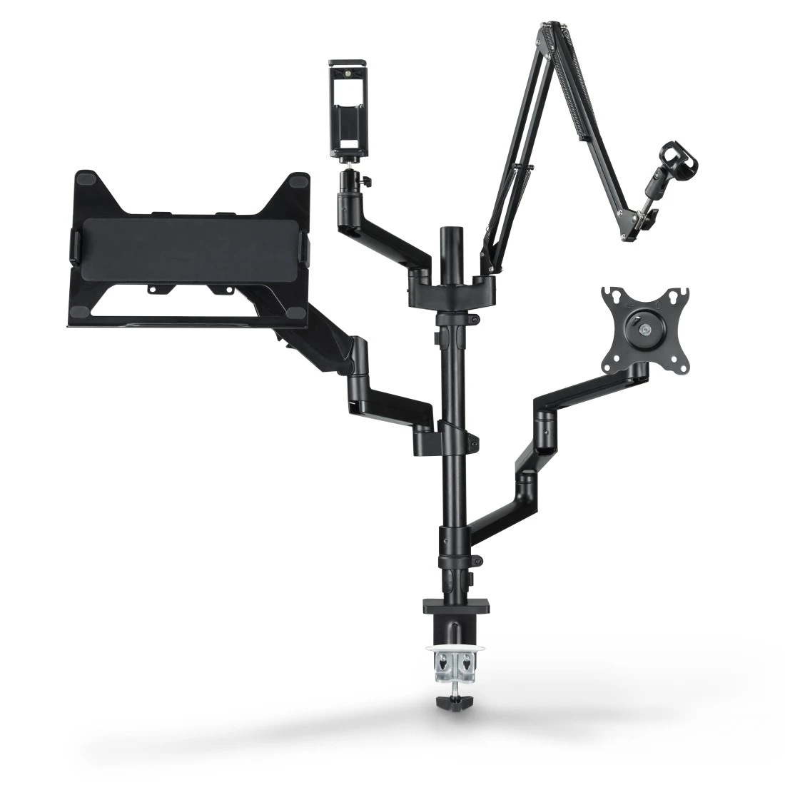 | Hama | Monitor Holder for Streaming Setup, 4 Arms, Height-adjustable ...