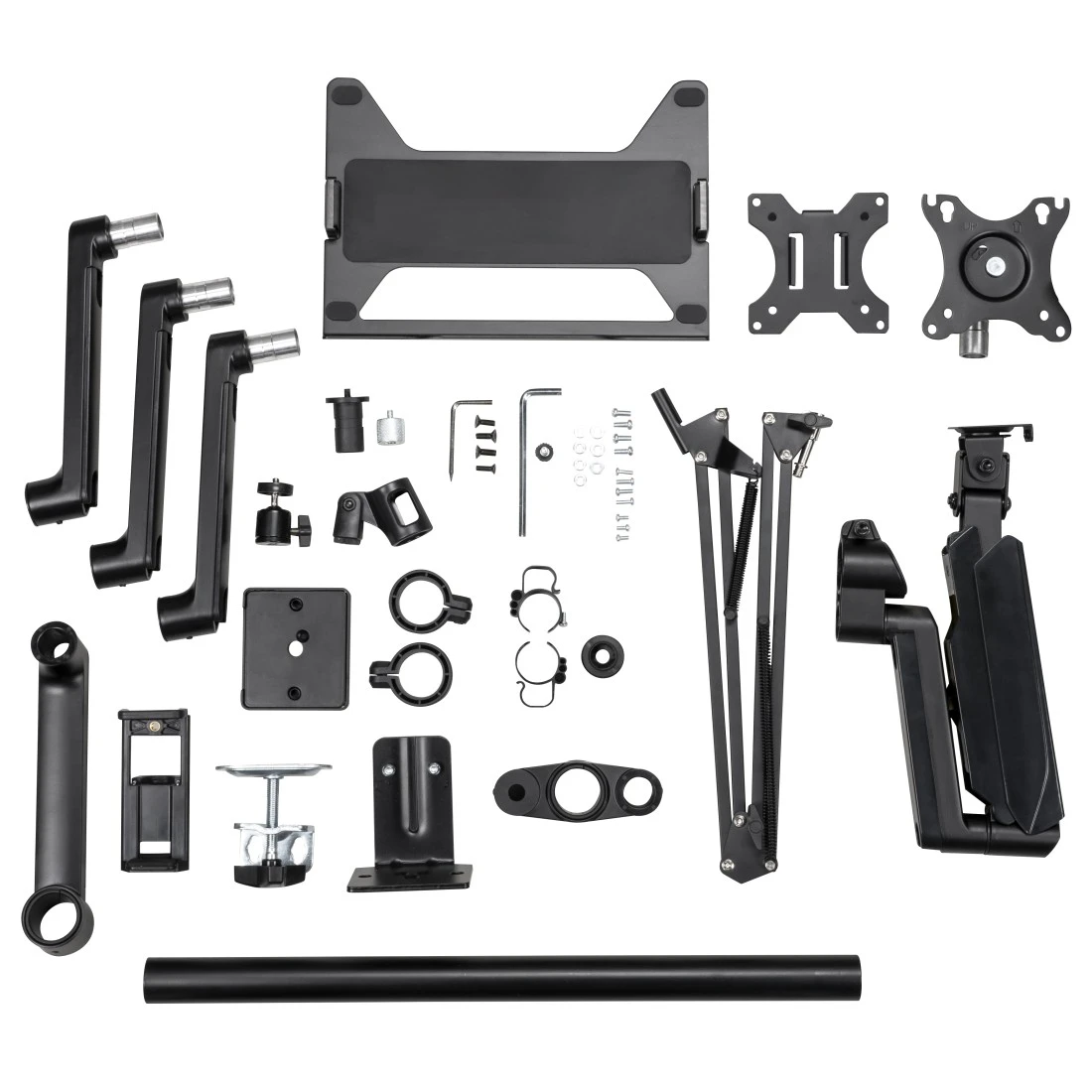 Monitor Holder for Streaming Setup, 4 Arms, Height-adjustable, Swivel ...