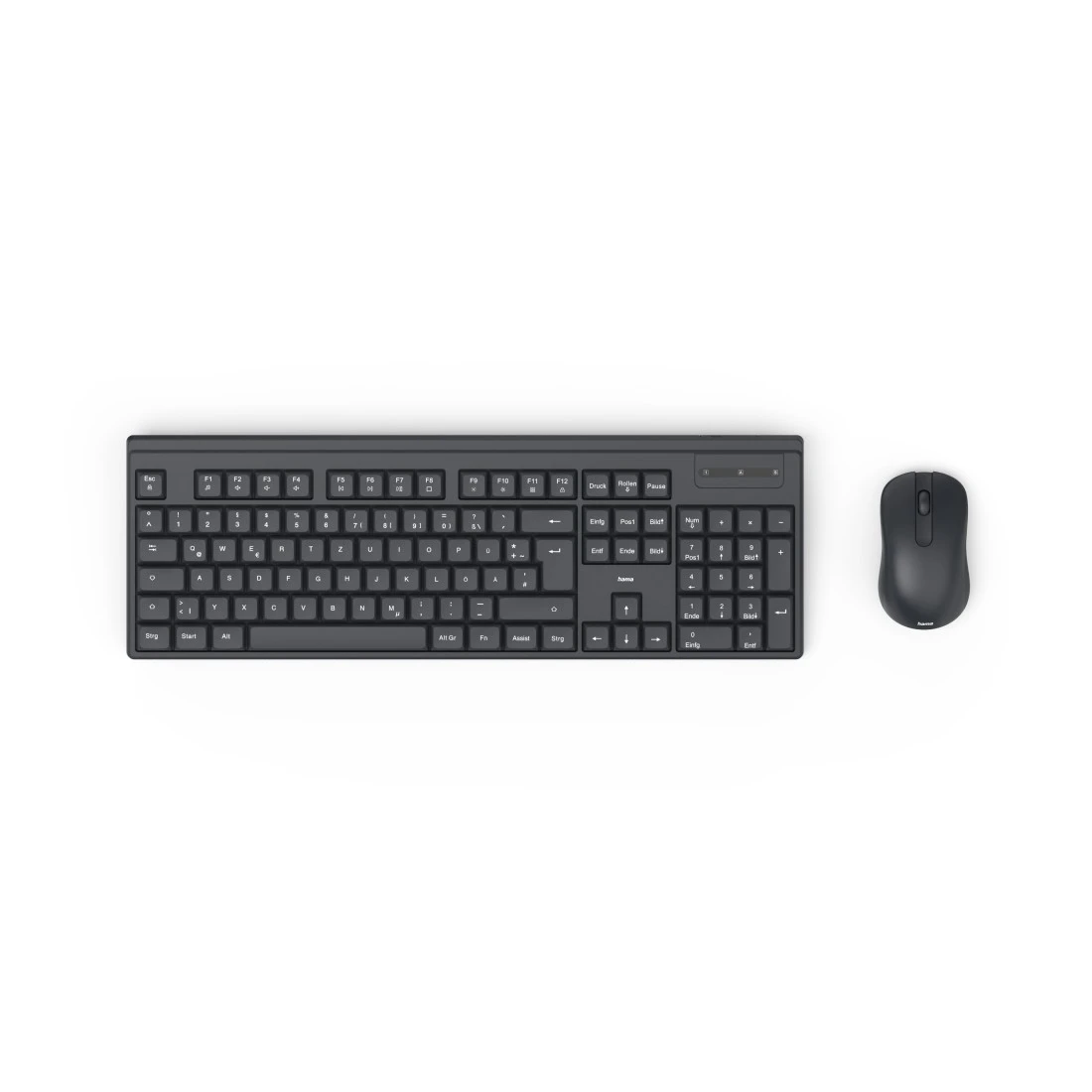 “WKM-100” Wireless Keyboard with Mouse, Wireless, Batteries, black ...