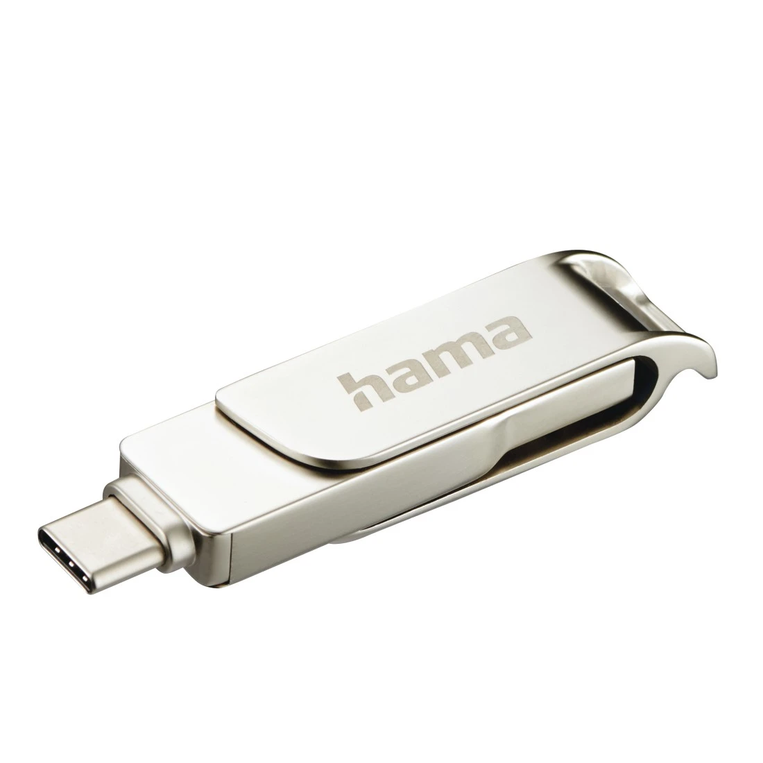 "C-Rotate Pro" USB Stick, USB-C 3.1/3.0, 512GB, 100MB/s, silver | Hama ...