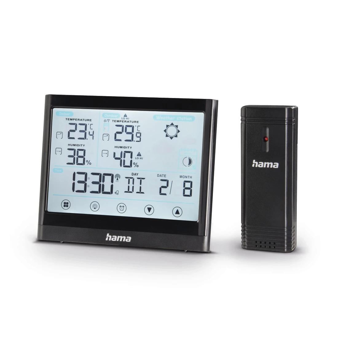 "Full Touch" Weather Station, black | Hama | | Hama