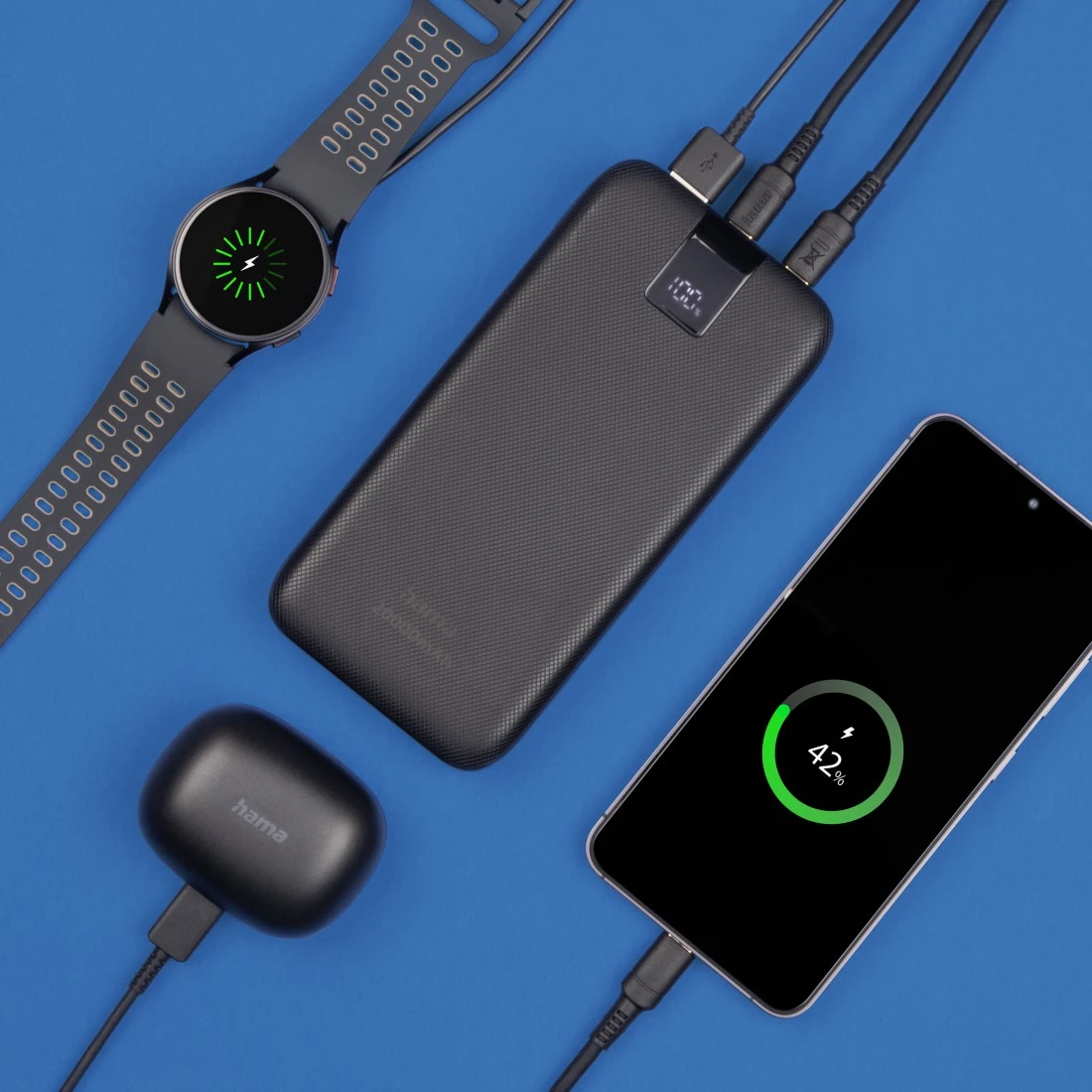 "PD 20" Power Pack 20000 mAh, Outputs: 2x USB-C, USB-A, Fast Charging ...