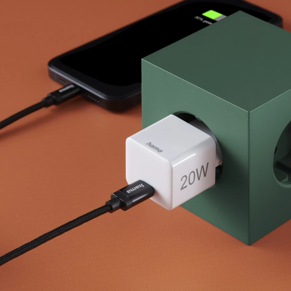 Fast Charger, USB-C, Mini Charger, PD, 20 W, white | Hama | | Hama