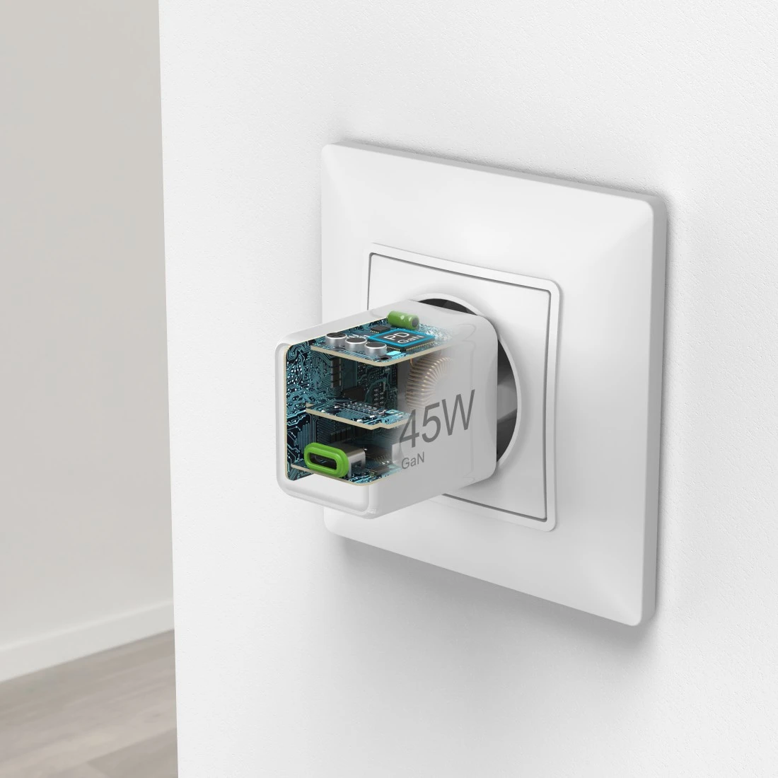 | Hama | Fast Charger, GaN, USB-C, Super-Mini Charger, PD, 45 W, white