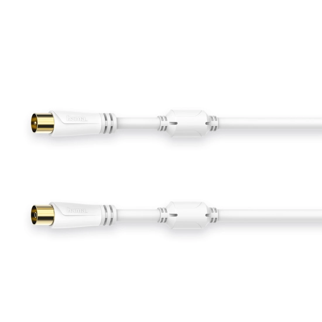 Antenna Cable, Coax Plug - Coax Socket, gold-plated, 1.5 m, 100 dB | Hama