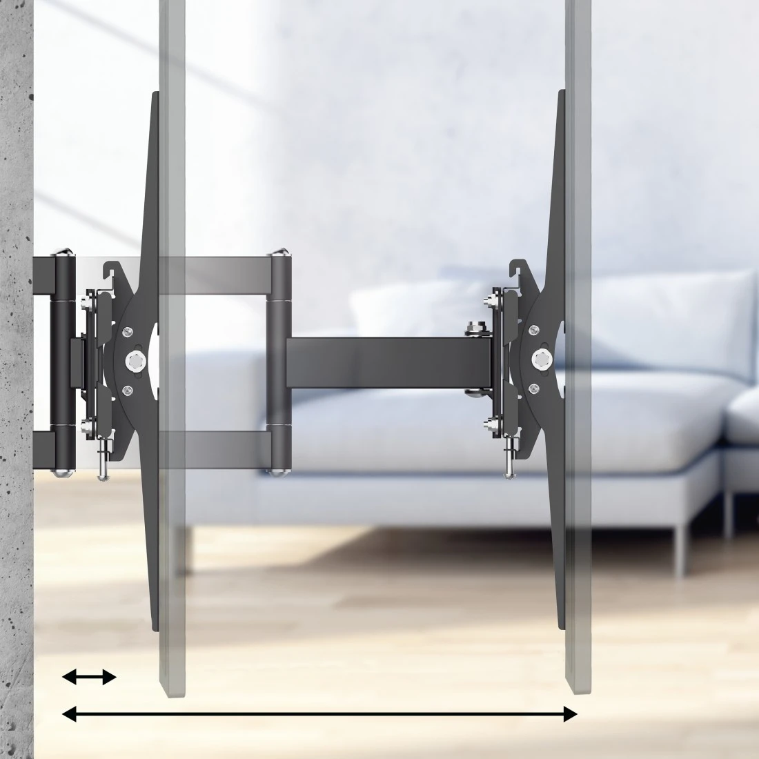 TV Wall Bracket, Swivel, Tilt, Pull-out, 213 cm (84") up to 50 kg | Hama